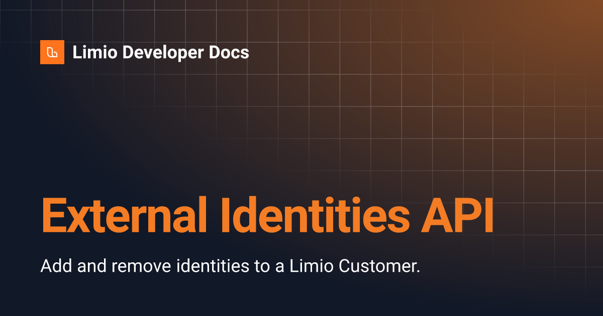 External Identities API | Limio Developer Docs External Identities API | Limio Developer Docs
